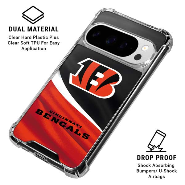 NFL Cincinnati Bengals Google Pixel 10 Pro XL Clear Case | Clear Phone ...