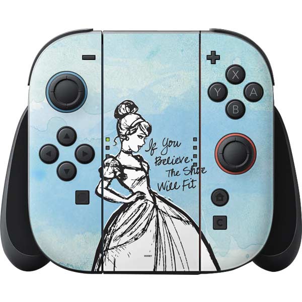 Disney Cinderella Sketch Art Shoe Will Fit Nintendo Switch 2 (2025) Joy ...