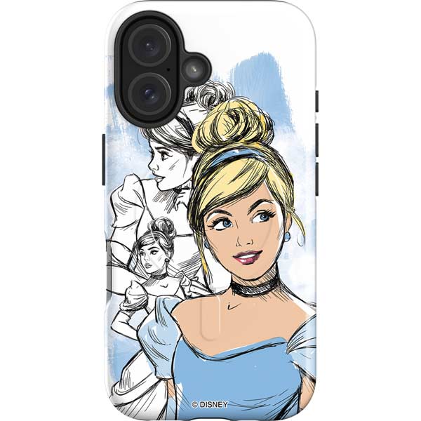 Disney Princess Cinderella Sketch Apple iPhone 16 Magsafe Impact Case ...