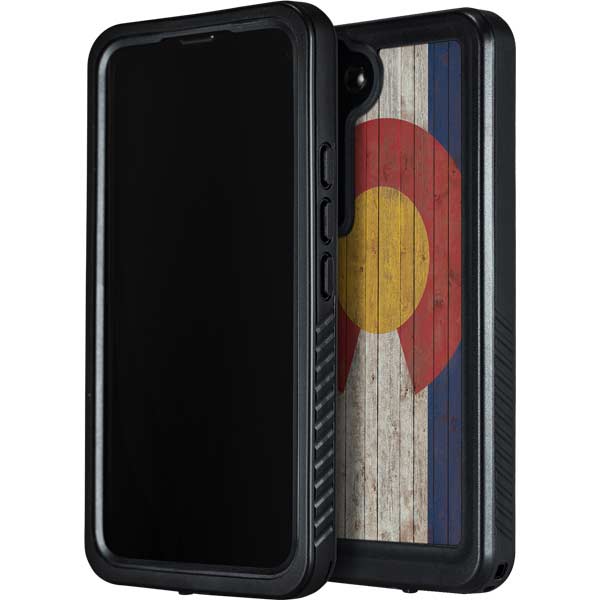 Colorado Flag Dark Wood Galaxy S24 Plus Case | Waterproof Phone Cases ...