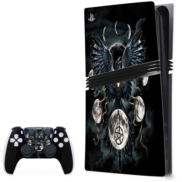 PlayStation PS5 Skins | Crow and Moon Phases by Sarah Richter - Skinit.com