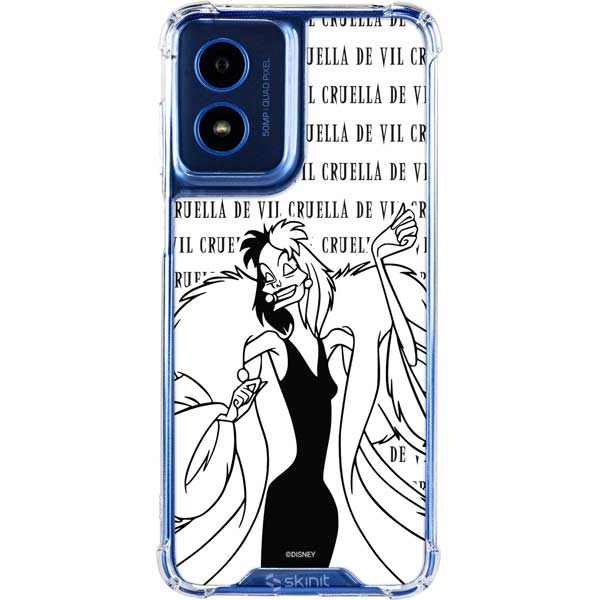 Disney Villains Cruella de Vil Black and White Moto G 5G Clear Case ...