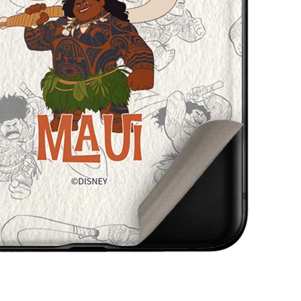 Disney Princess Moana Maui Pattern Galaxy Z Flip Skin – Skinit