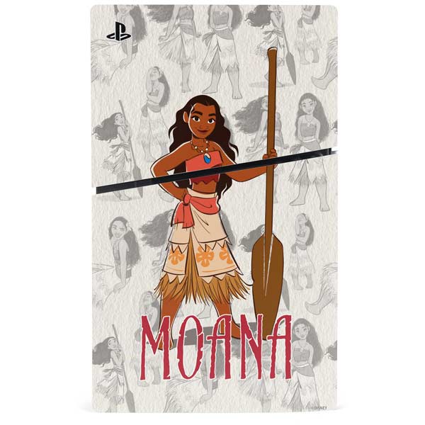 Disney Princess Moana Pattern Skin for PS5 Slim Disk Bundle - Skinit