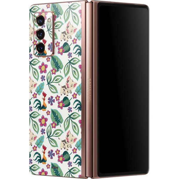 Disney Princess Moana Pua and Heihei Pattern Galaxy Z Fold2 5G Skin ...