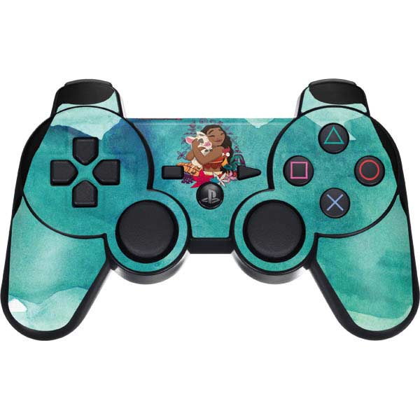Disney Princess Moana with Pua and Heihei PS3 Dual Shock wireless cont ...