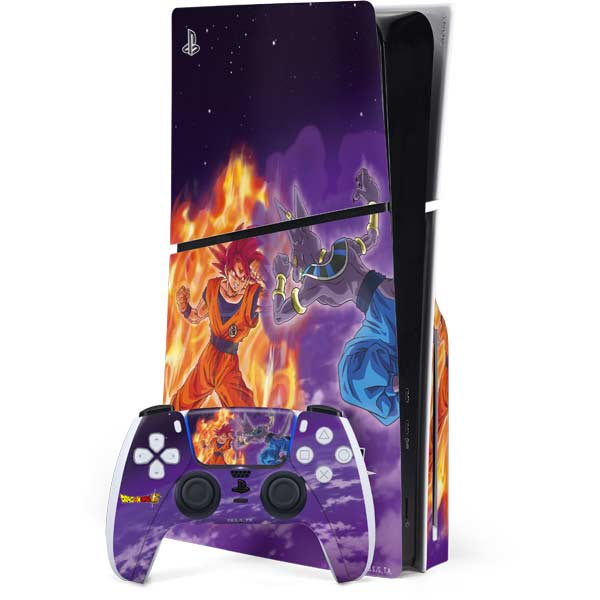 Dragon Ball Super Goku vs Beerus Skin for PS5 Slim Disk Bundle - Skinit