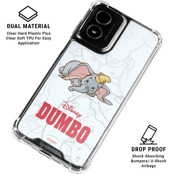 Disney Dumbo Classic sketched portrait Moto G Power 5G Clear Case ...