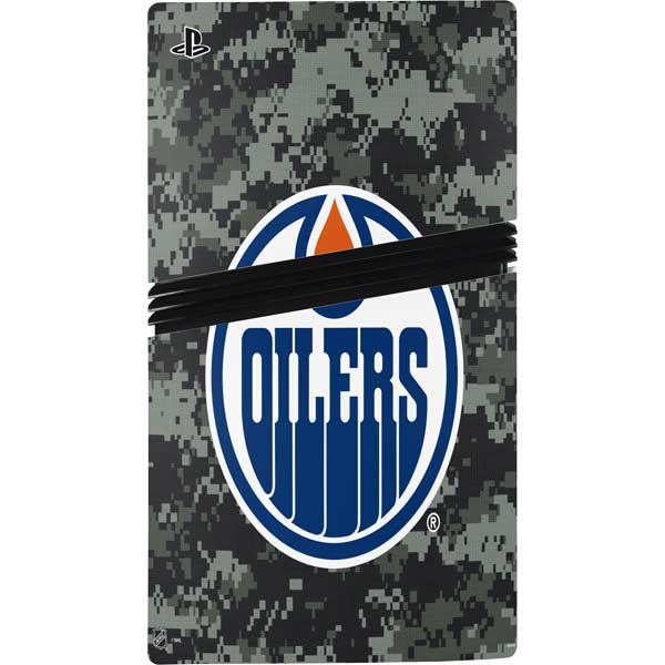 NHL Edmonton Oilers Camo Skin for PS5 Pro Console with Disk Drive | Skinit