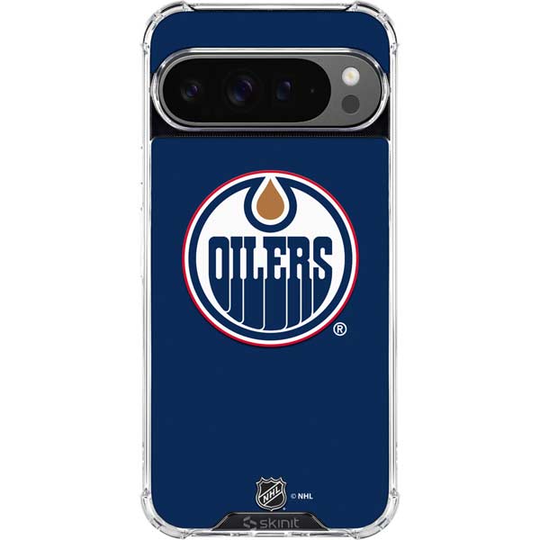 NHL Edmonton Oilers Solid Background Google Pixel 10 Pro XL Clear Case ...