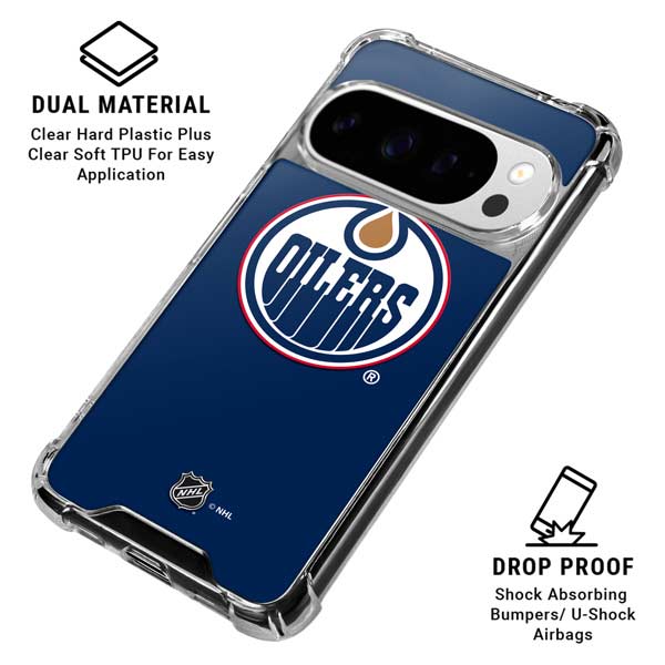 NHL Edmonton Oilers Solid Background Google Pixel 10 Pro XL Clear Case ...