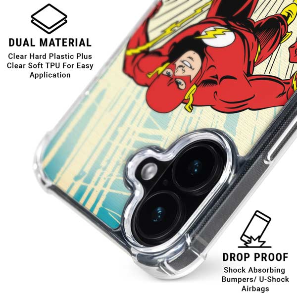 DC Comics The Flash Classic Art Sprint Pose iPhone 16 Plus MagSafe Case ...