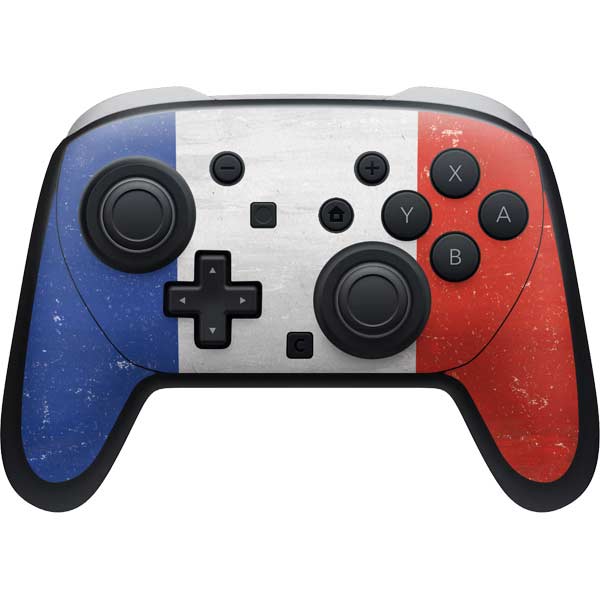 French Flag Distressed Nintendo Switch 2 (2025) Pro Controller Skin ...