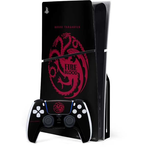Game of Thrones: House Targaryen Skin for PS5 Slim Disk Bundle - Skinit