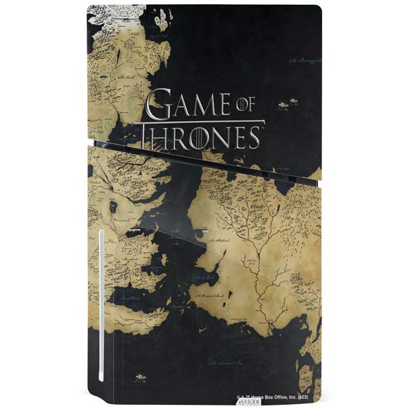 Game of Thrones: Westeros Map Skin for PS5 Slim Disk Bundle - Skinit