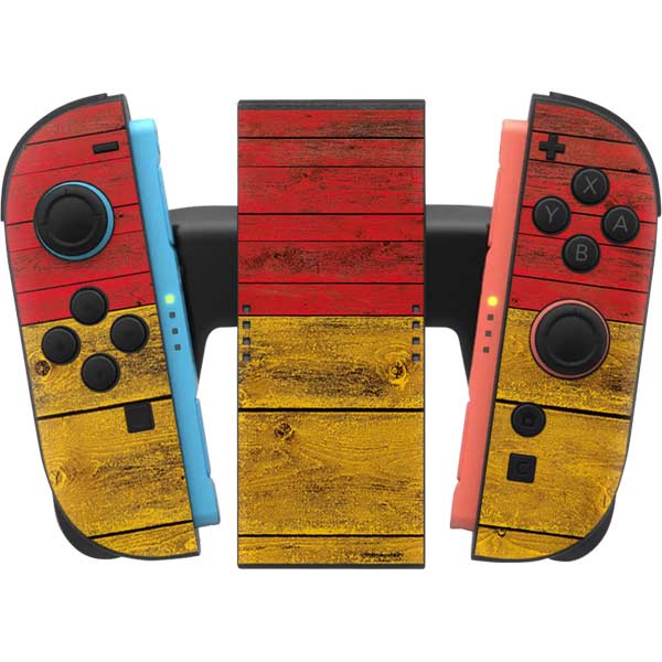 German Flag Dark Wood Nintendo Switch 2 (2025) Joy-Con Controller Skin ...