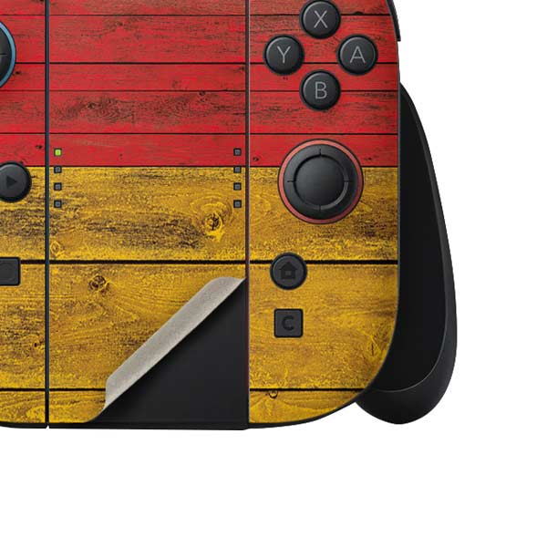 German Flag Dark Wood Nintendo Switch 2 (2025) Joy-Con Controller Skin ...