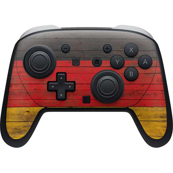 German Flag Dark Wood Nintendo Switch 2 (2025) Pro Controller Skin | Skinit