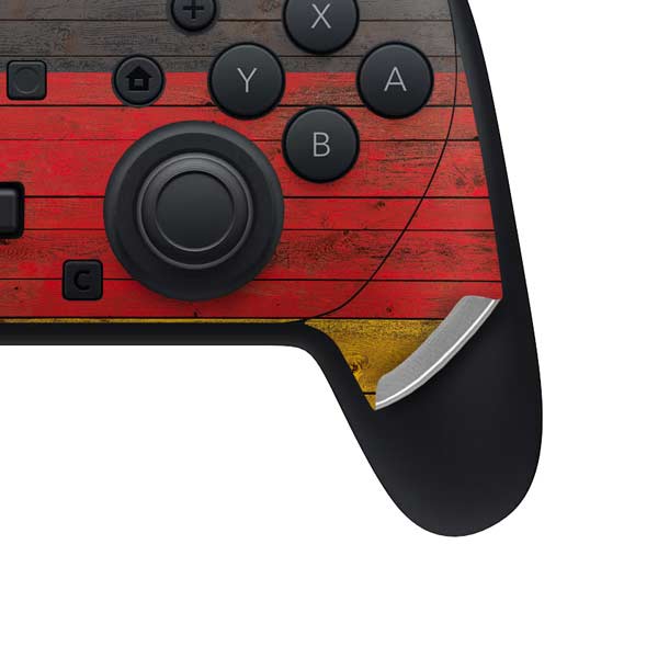 German Flag Dark Wood Nintendo Switch 2 (2025) Pro Controller Skin | Skinit