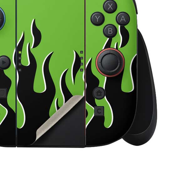 Green Flames Nintendo Switch 2 (2025) Joy-Con Controller Skin | Skinit