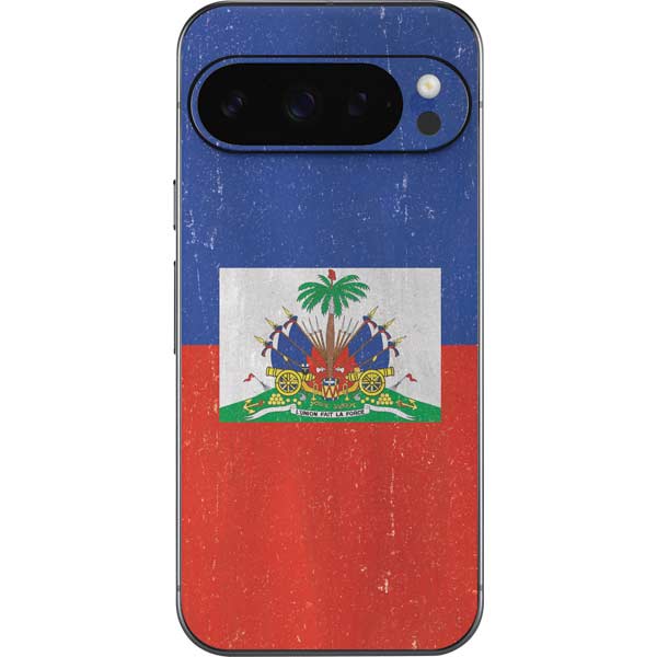 Haitian Flag Distressed Skin for Google Pixel 10 Pro Max | Skinit