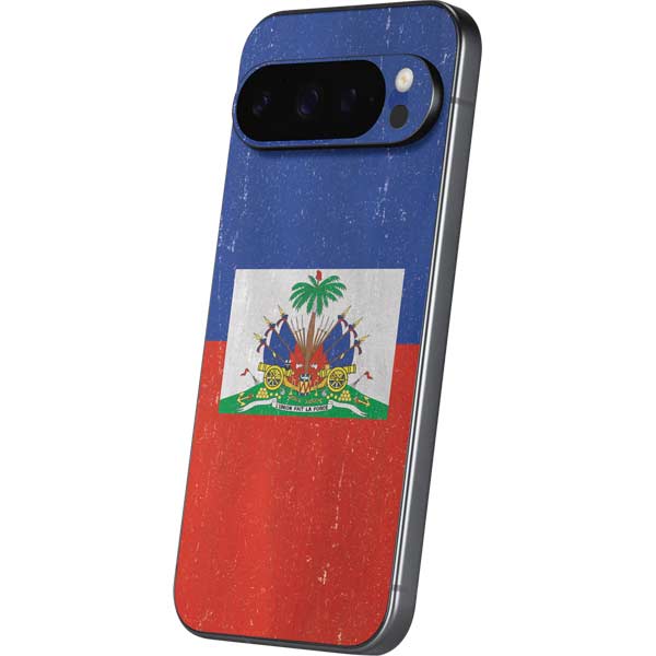 Haitian Flag Distressed Skin for Google Pixel 10 Pro Max | Skinit