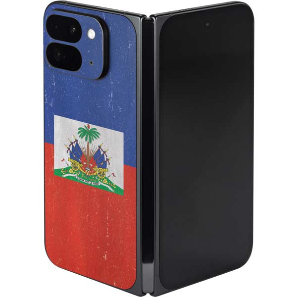 Haitian Flag Distressed Skin for Google Pixel 9 Pro Fold | Skinit