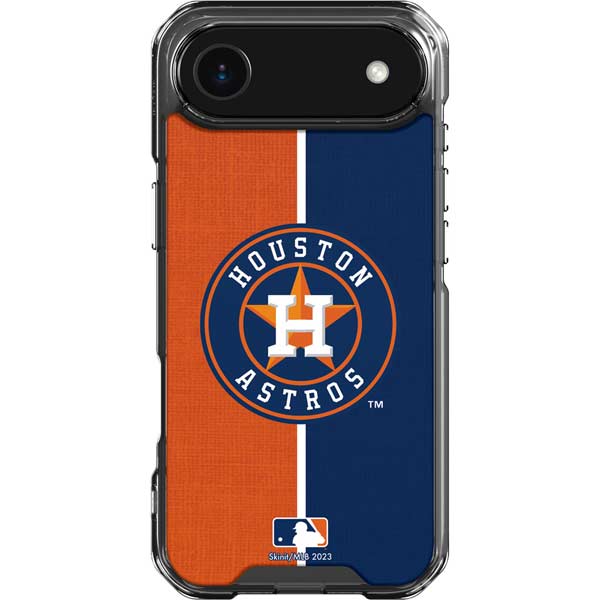 MLB Houston Astros Split iPhone 17 Air Clear Case | Clear Phone Cases ...