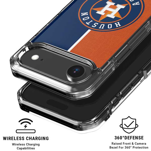 MLB Houston Astros Split iPhone 17 Air Clear Case | Clear Phone Cases ...
