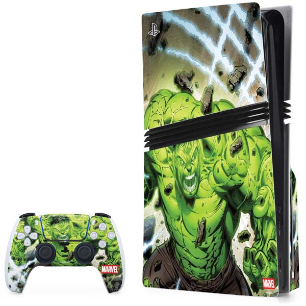 Marvel Hulk Green Goliath PS5 Pro Console & Controller with Disk Drive ...