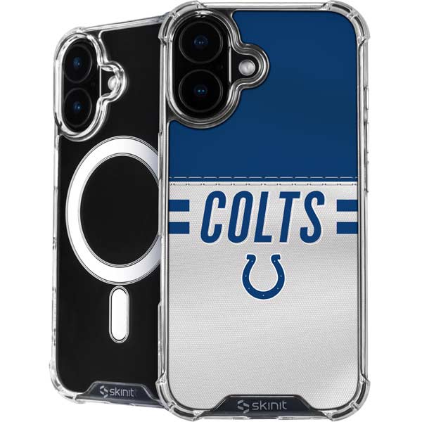 NFL Indianapolis Colts White Striped iPhone 17 MagSafe Case | Skinit