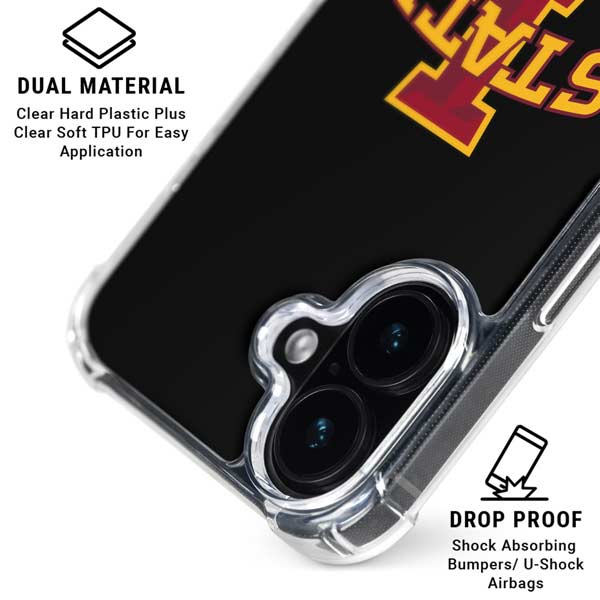 Iowa State University Primary Logo Black iPhone 16 Plus MagSafe Case ...