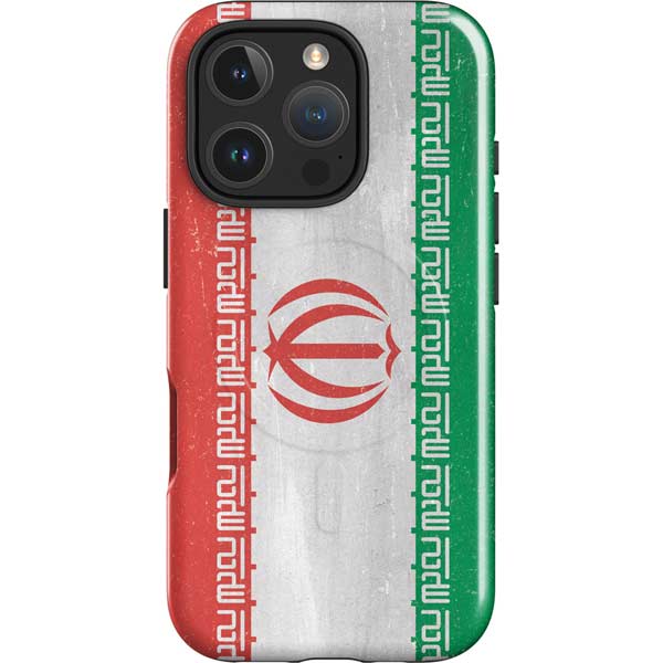 Iran Flag Distressed Apple iPhone 16 Pro Max Magsafe Impact Case ...