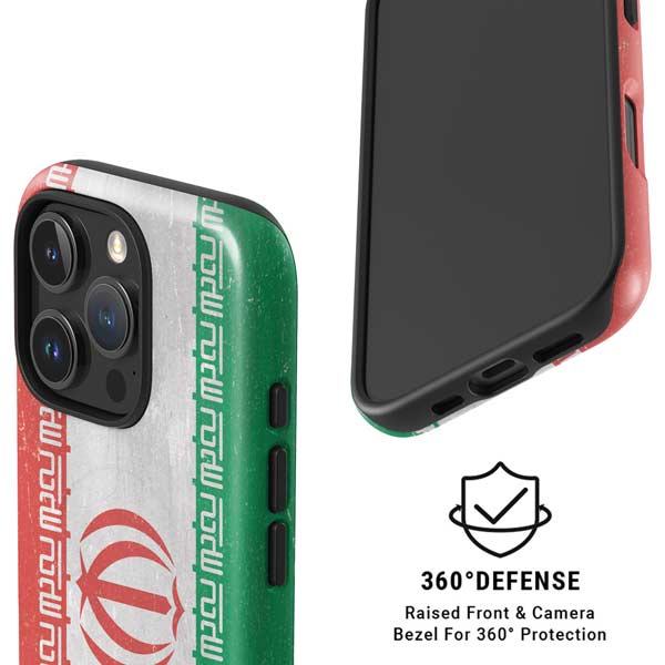 Iran Flag Distressed Apple iPhone 16 Pro Max Magsafe Impact Case ...