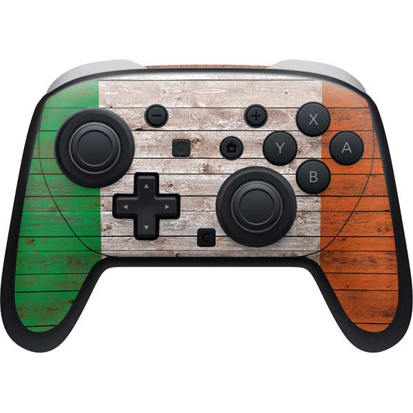 Ireland Flag Dark Wood Nintendo Switch 2 (2025) Pro Controller Skin ...