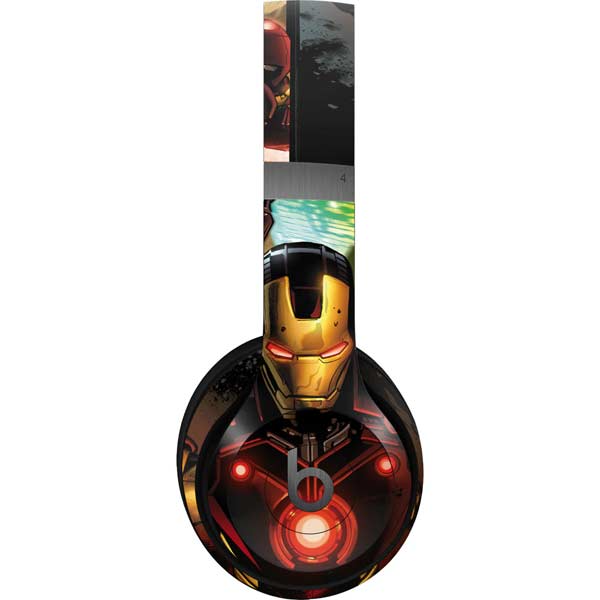 Marvel Iron Man Three Panel Beats Solo 4 On-Ear Wireless Headphones ...