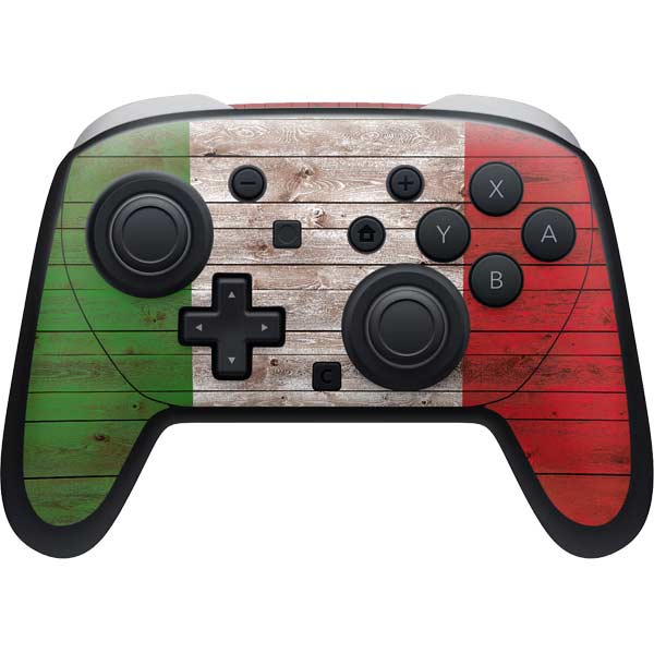 Italian Flag Dark Wood Nintendo Switch 2 (2025) Pro Controller Skin ...