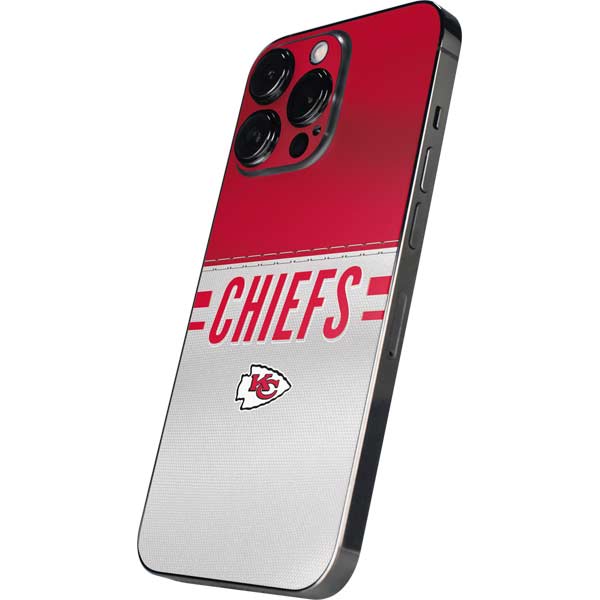 Kansas City Chiefs White Striped iPhone 15 Pro Max Decal Skin | Skinit