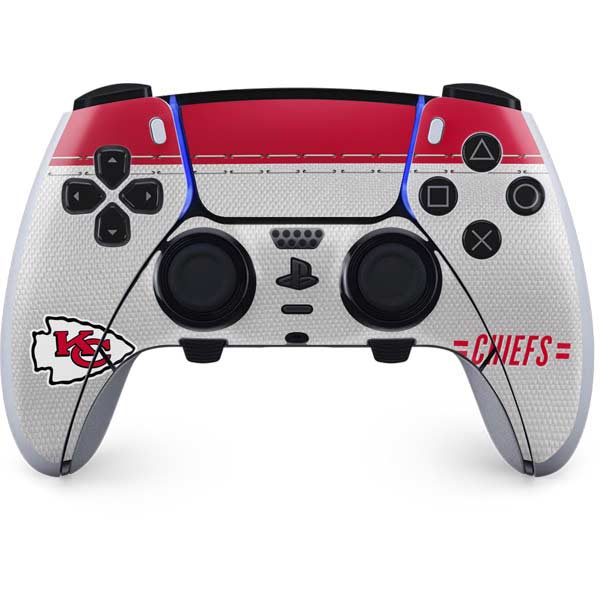 Kansas City Chiefs White Striped PS5 DualSense Edge Pro Controller Skin ...
