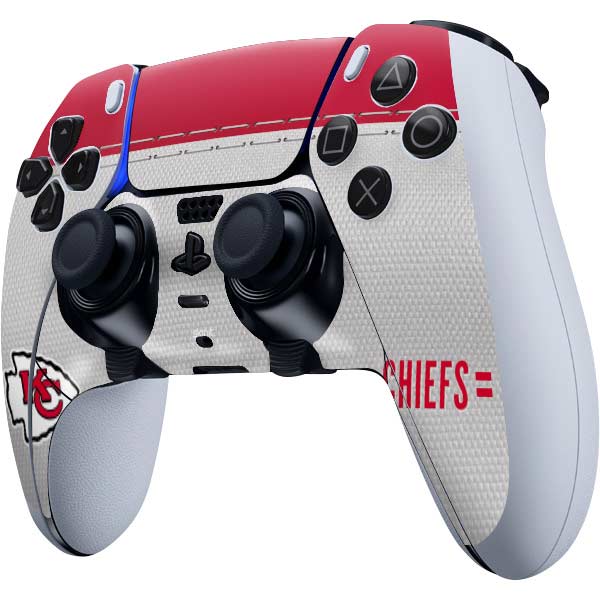 Kansas City Chiefs White Striped PS5 DualSense Edge Pro Controller Skin ...