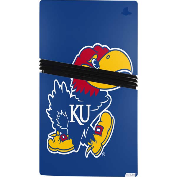 University of Kansas Jayhawks Mascot Outline Skin for PS5 Pro Console ...