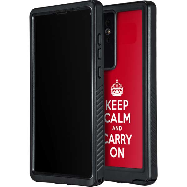 Keep Calm and Carry On Galaxy S24 Ultra Case | Waterproof Phone Cases ...