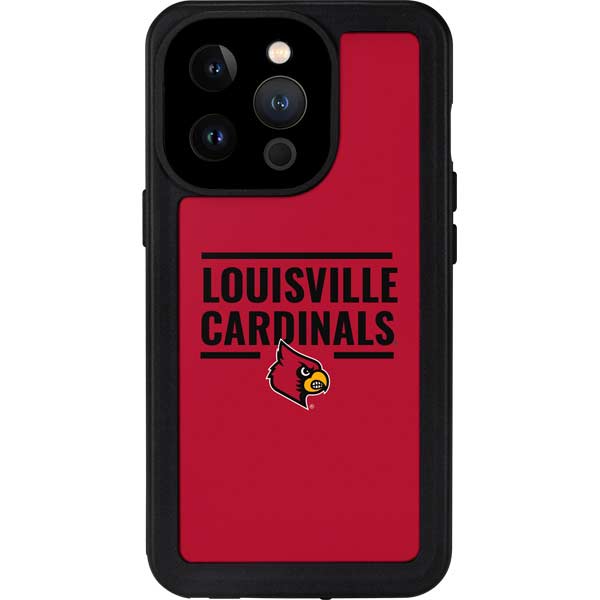 Louisville Cardinals Striped Waterproof Case for iPhone 15 Pro ...
