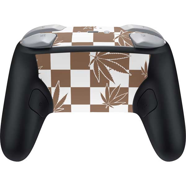 Marijuana Brown Checkered Nintendo Switch 2 (2025) Pro Controller Skin ...