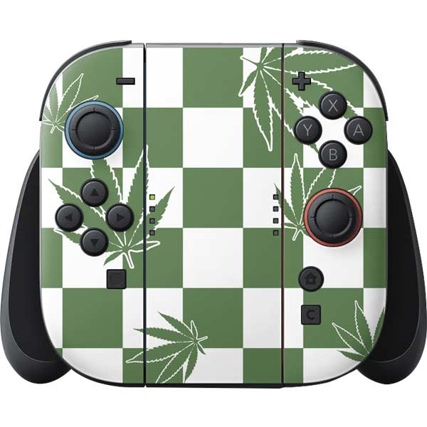 Marijuana Green Checkered Nintendo Switch 2 (2025) Joy-Con Controller ...
