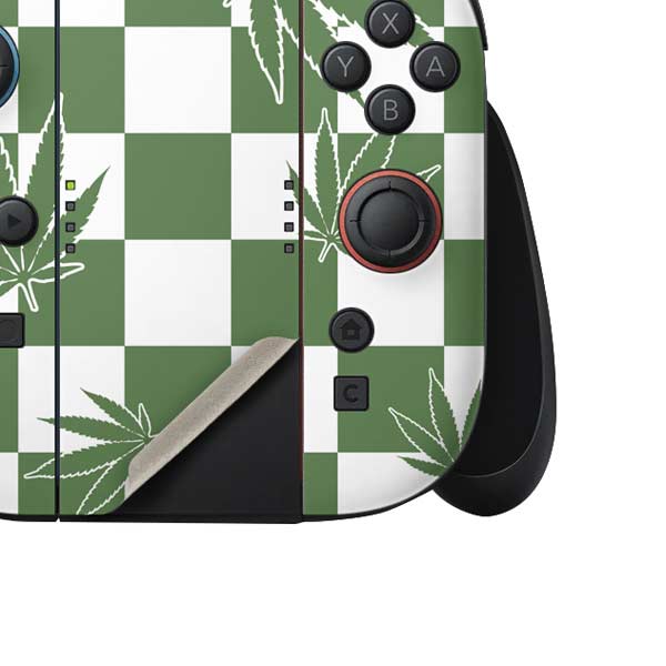 Marijuana Green Checkered Nintendo Switch 2 (2025) Joy-Con Controller ...