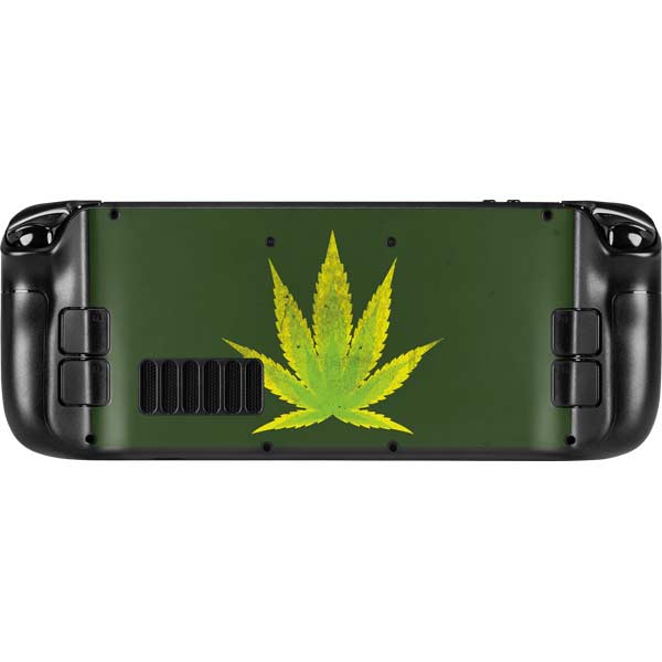 Marijuana Leaf Light Green Steam Deck Handheld Gaming Computer OLED ...