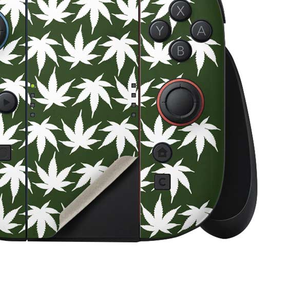 Marijuana Leaf White Pattern Nintendo Switch 2 (2025) Joy-Con ...