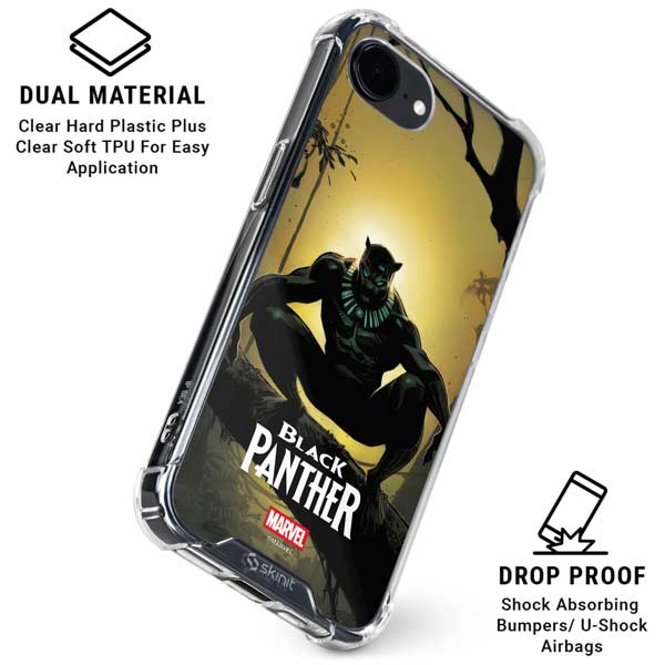 Marvel Black Panther TChalla King of Wakanda iPhone 16e Clear Case ...