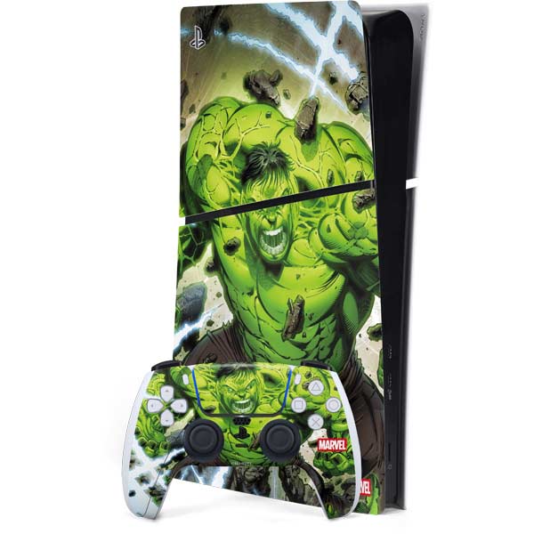 Marvel Hulk Green Goliath PS5 Slim Digital Edition Console & Controller ...